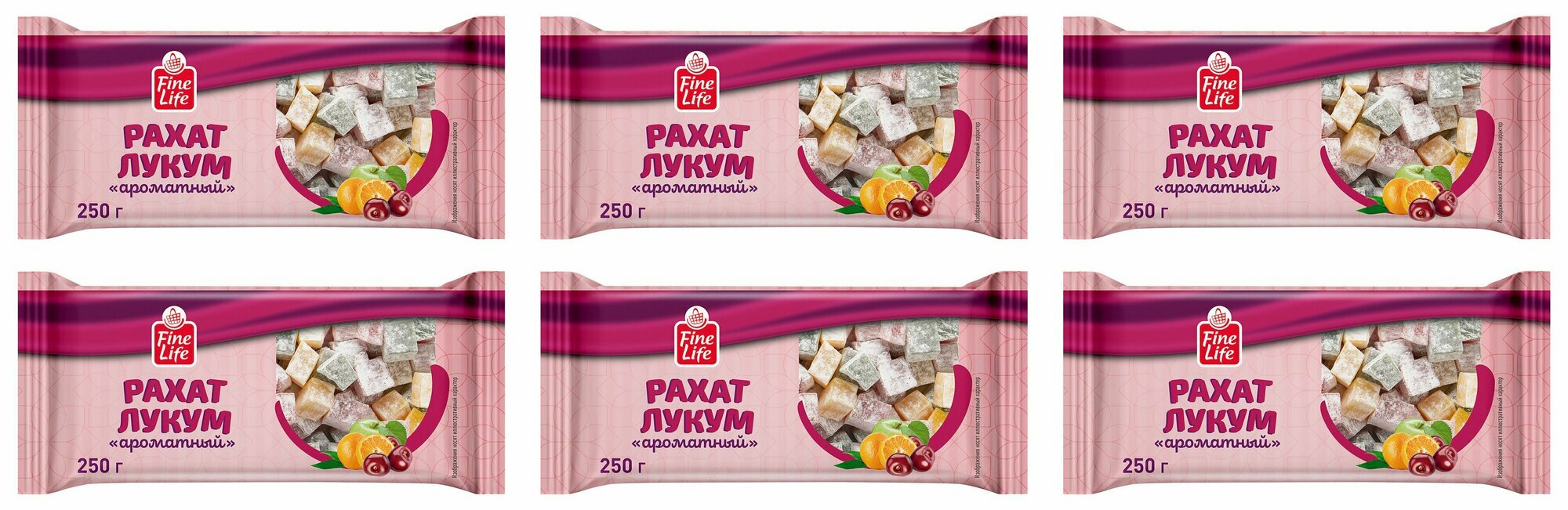 Fine Life Рахат лукум ароматный, 250г, 6 шт