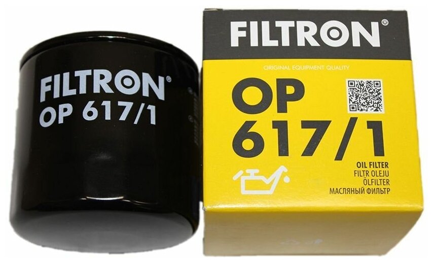 FILTRON OP617/1 Фильтр масляный HYUNDAI I30, i40, ix20, ix35, KIA SANTE FE III, CEED II, RIO III, SPORTAGE III — фото 1