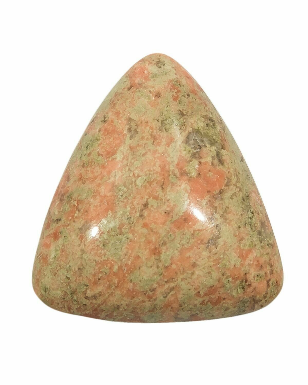 Кабошон из унакита размером 25х23х7 мм.