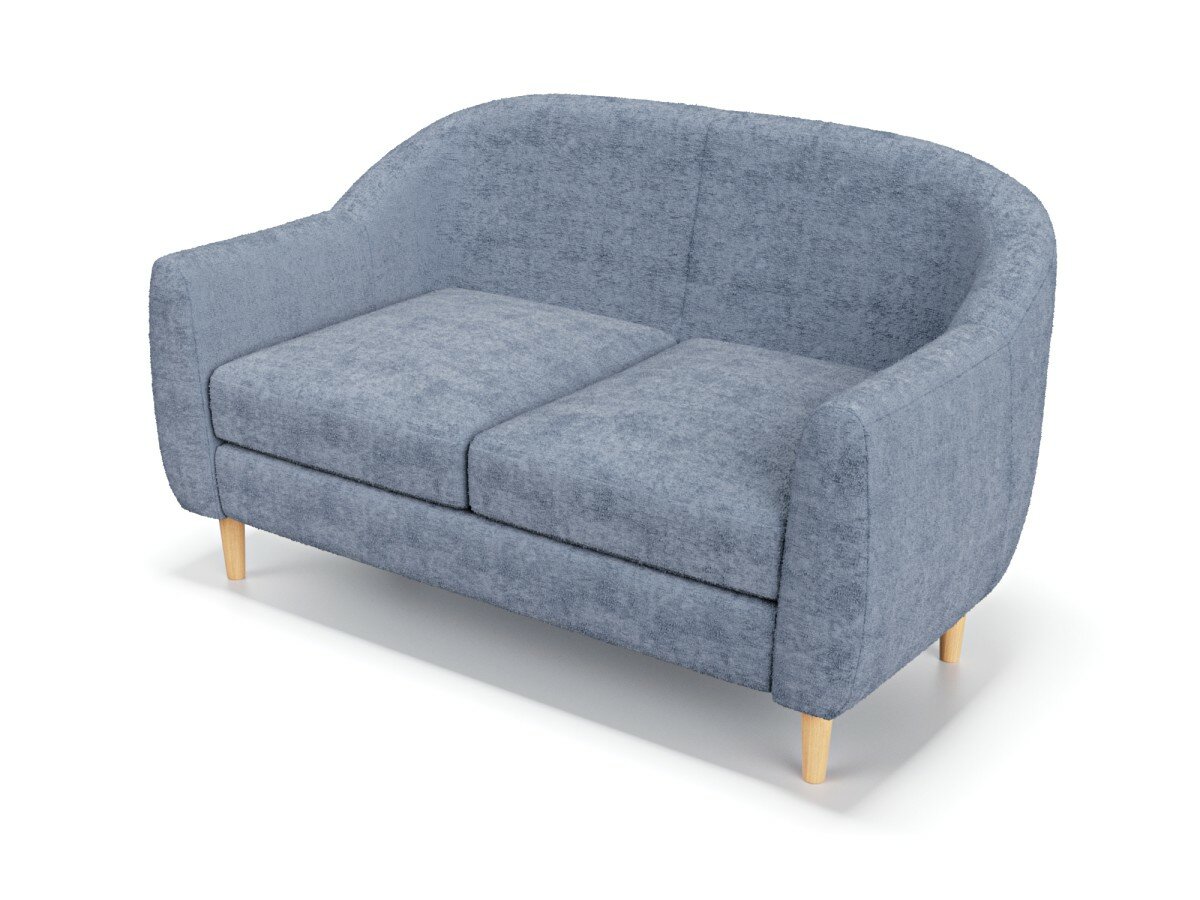 Дизайнерский диван Soft Element Орак Denim, двухместный, букле, современный стиль скандинавский лофт, на кухню, в офис