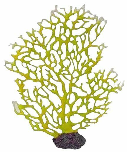 Fauna International Декорация для аквариума Коралл желтый, 22 см х 5 см х 27 см
