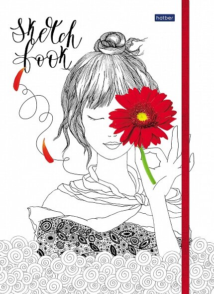Тетрадь Hatber Premium SketchBook 80-50л А5ф 100г/м2 без линовки с твердой обложкой с клапаном на резинке на закрытом гребне, Следуй за мечтой.