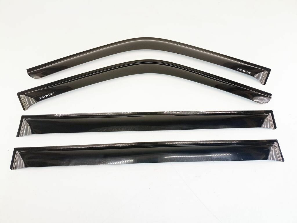 Ветровики для а/м УАЗ Патриот, 3162, комплект 4 шт, на скотче