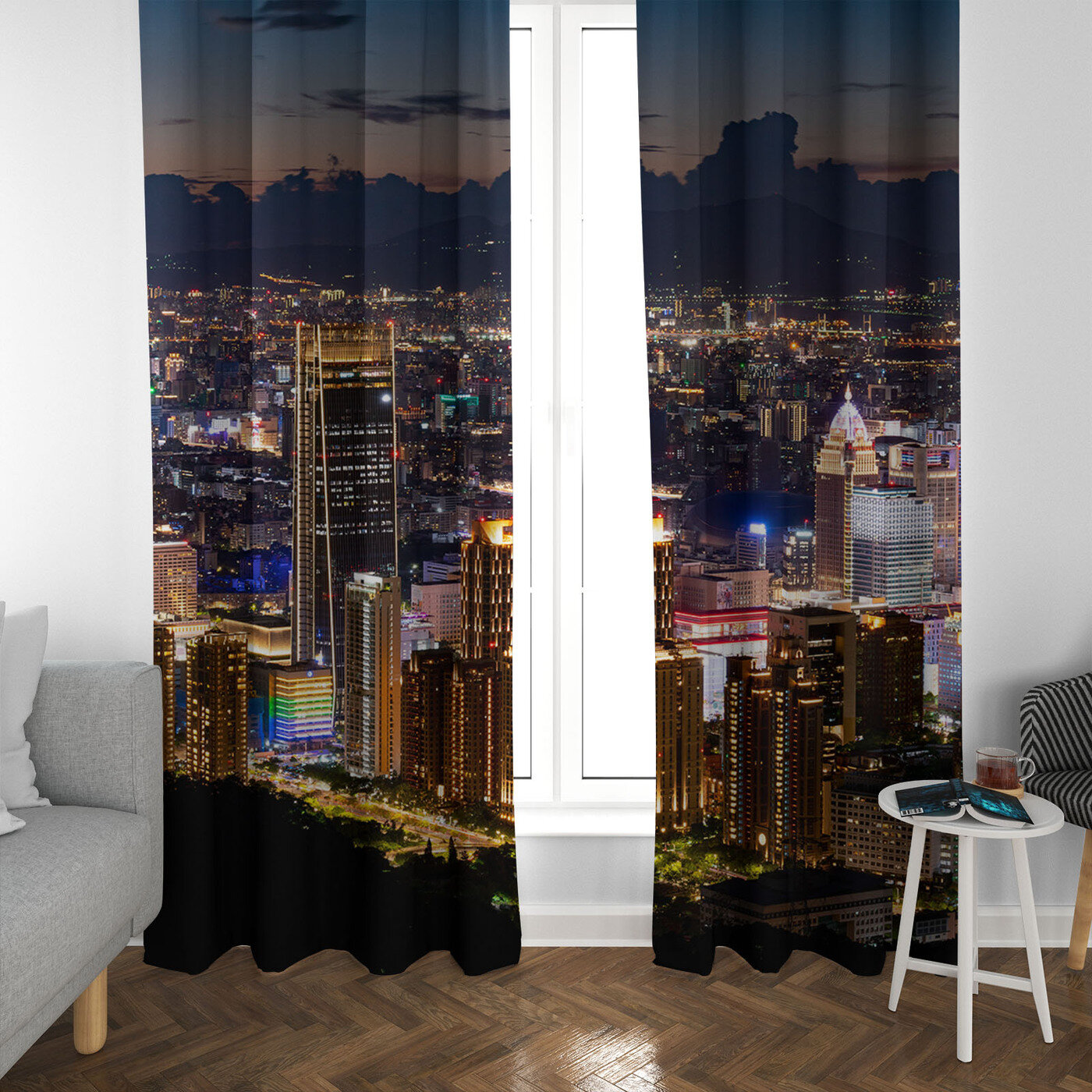 Фотошторы из габардина, 290х240см