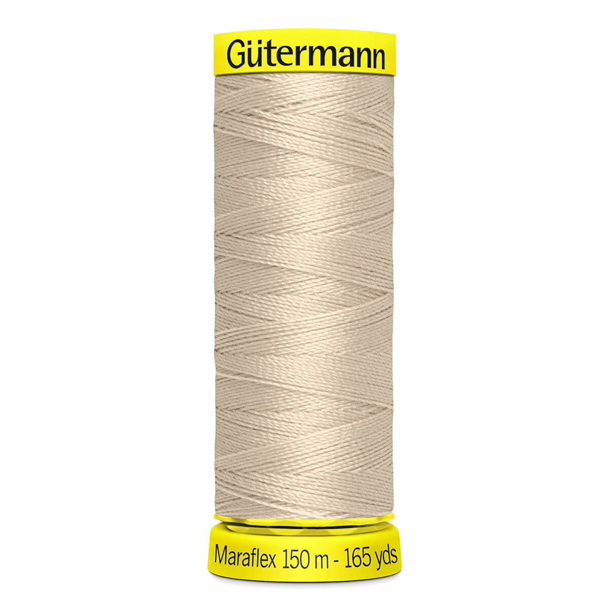 Нитки швейные Gutermann Maraflex 120 для эластичных, трикотажных материалов, 150 м, 100% ПБТ, 5 шт (722 светло-бежевый)