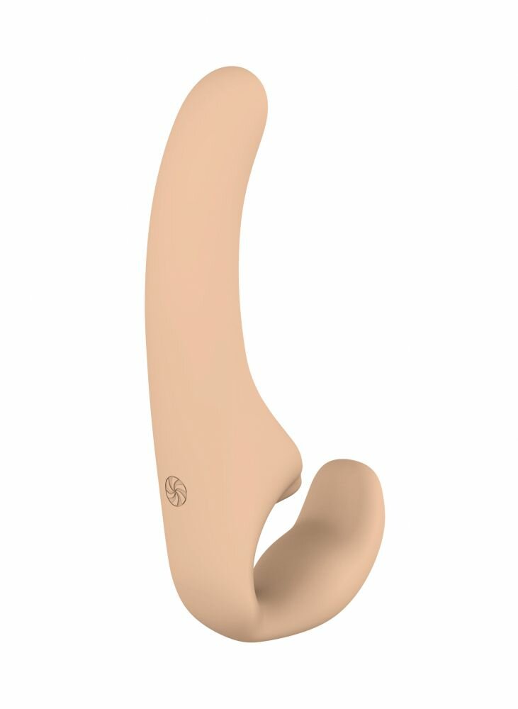 Бежевый безремневой страпон Temptation,3,4 см, бежевый, силикон, Женский, Страпоны, фаллопротезы