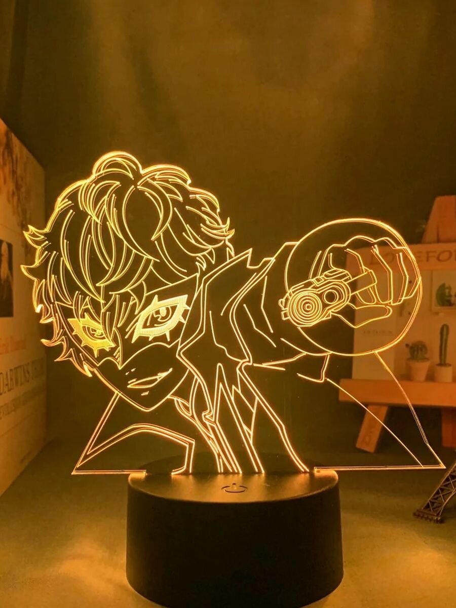 Ночник Аниме Перосна 5 - Anime Persona 5. Подарок фанату аниме и манги — декор в комнату с любимыми персонажами, в стиле отаку и японской анимации.