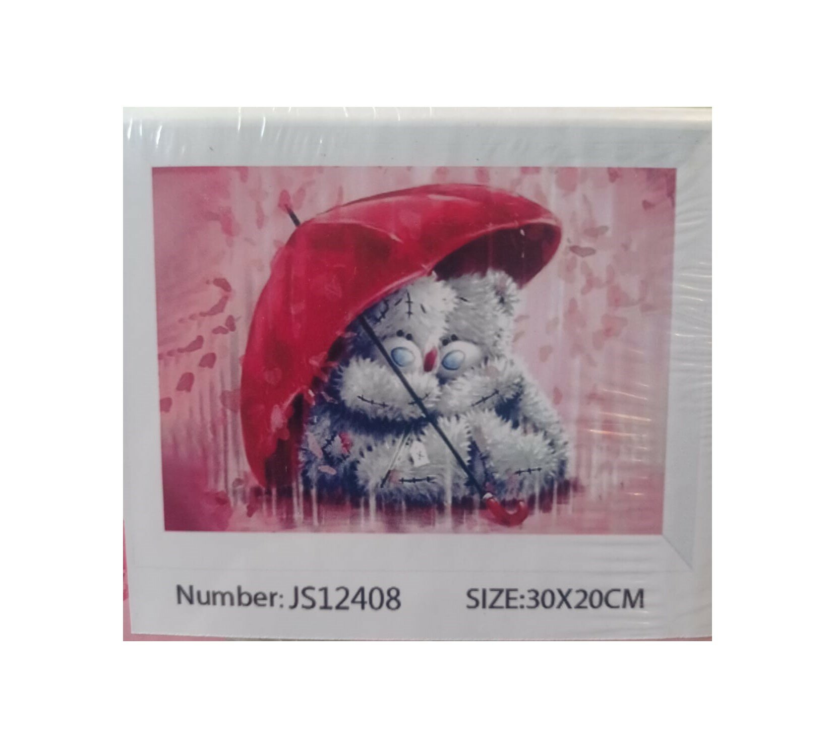 Алмазная мозаика на подрамнике Вышивка Живопись Картина стразами "Мишки" 30*20см