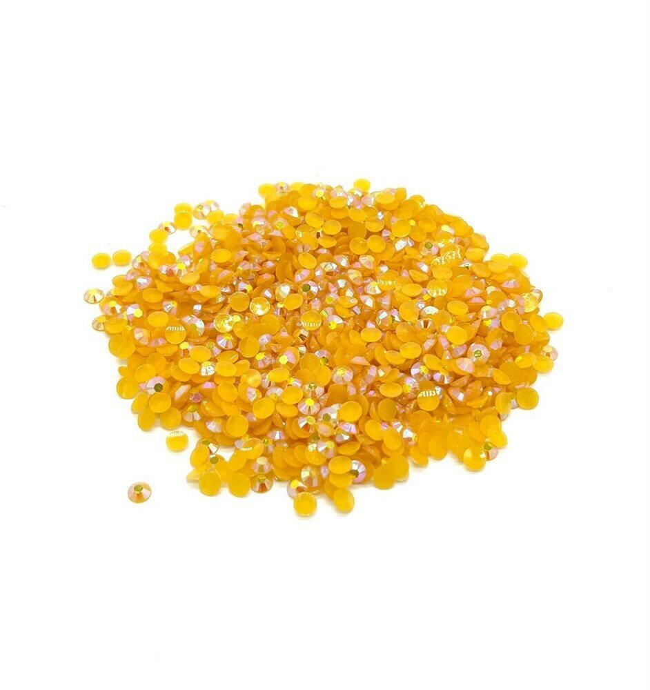 Стразы холодной фиксации SS-20 (5 мм) / Холодные стразы / Стразы неклеевые акрил цв. темно-желтый AB (1000 шт)