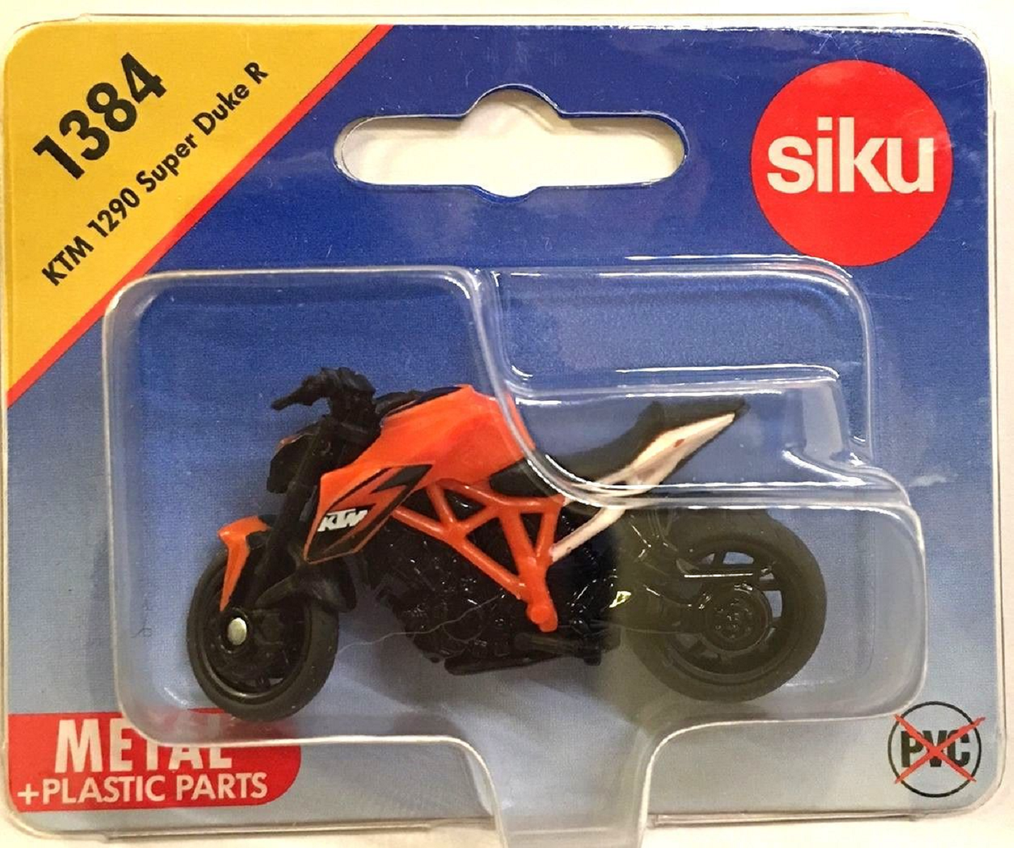 Мотоцикл Siku KTM 1290 Super Duke R (1384) 1:55, 6 см, оранжевый/черный