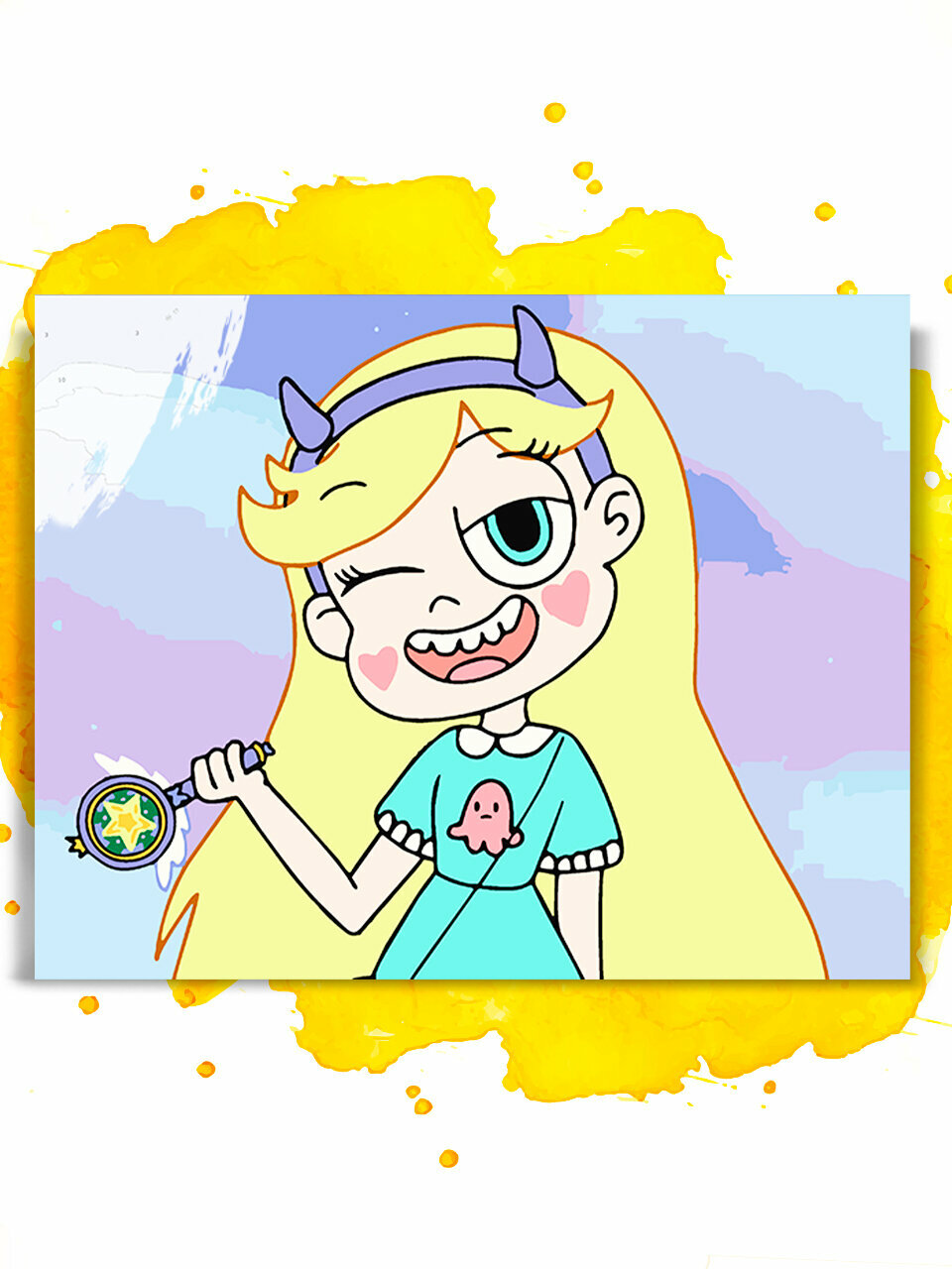 Картина по номерам на холсте Стар против сил зла - Звёздочка, 30 х 40 см