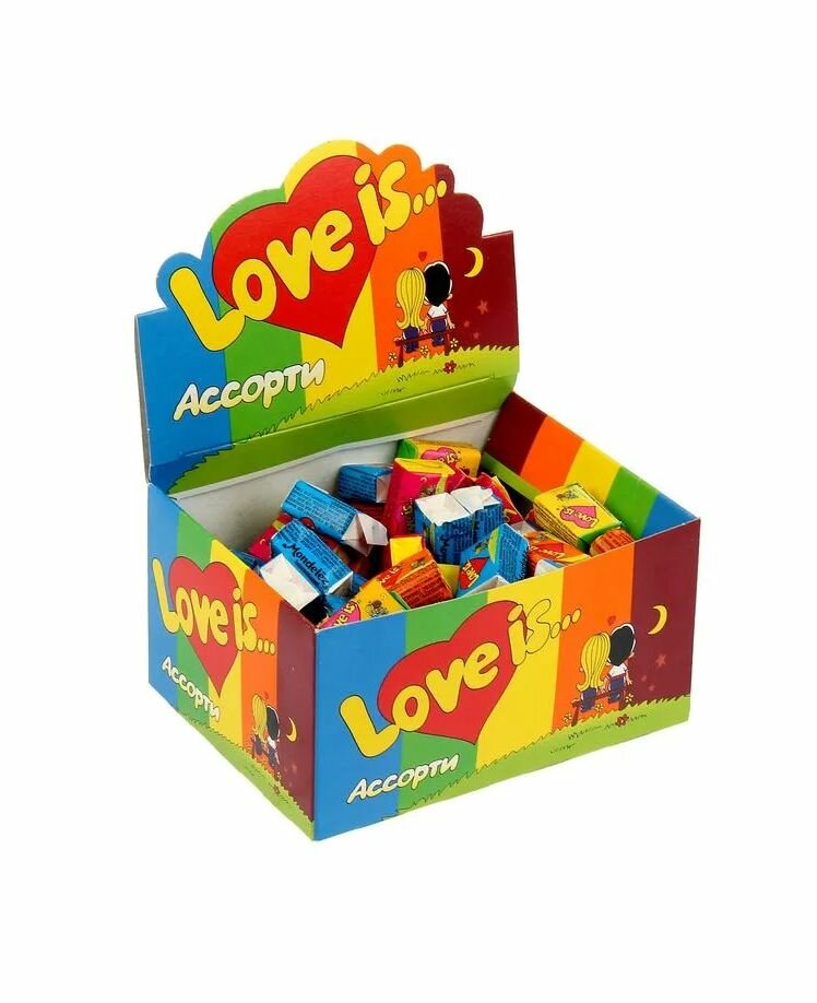 Love is жевательная резинка Ассорти Микс, 100 шт по 4,2г
