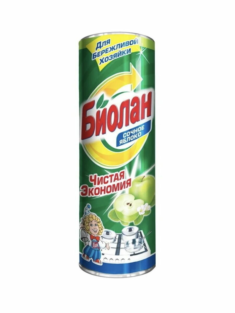 Чистящий порошок Биолан "Сочное яблоко", универсальный, 400 г