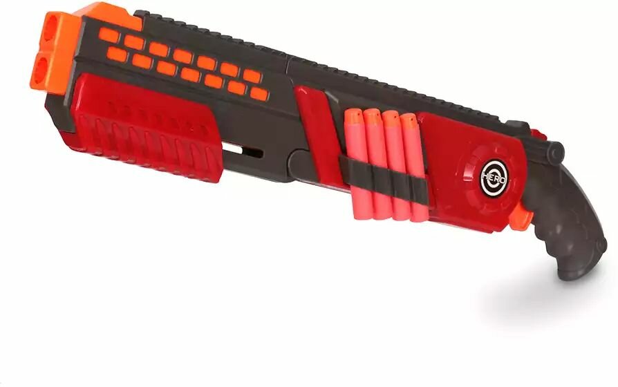 Игрушечное оружие бластер с мягкими пулями (длина 42 см, 4 мягких патрона)