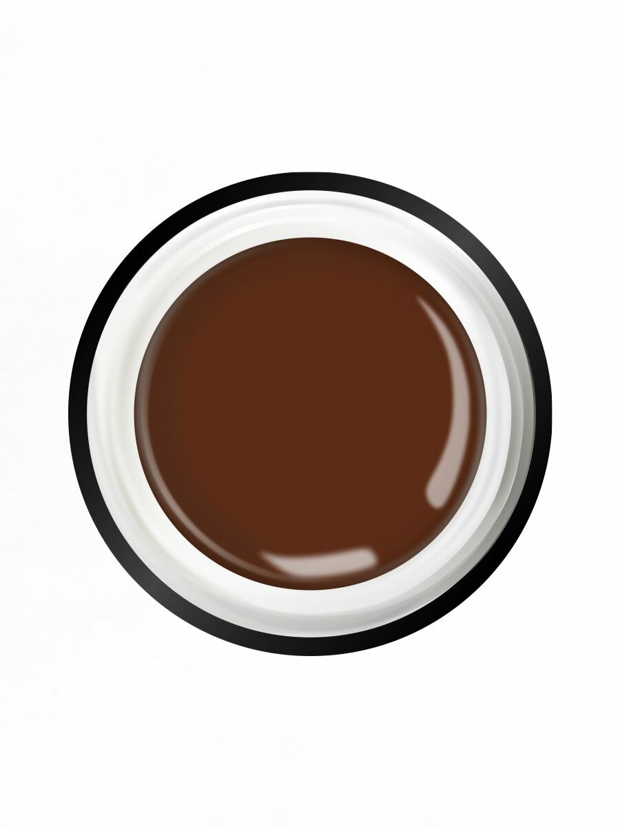 Nail Club Гель-краска с липким слоем коричневая GO-39 Burgundy, 5 мл.