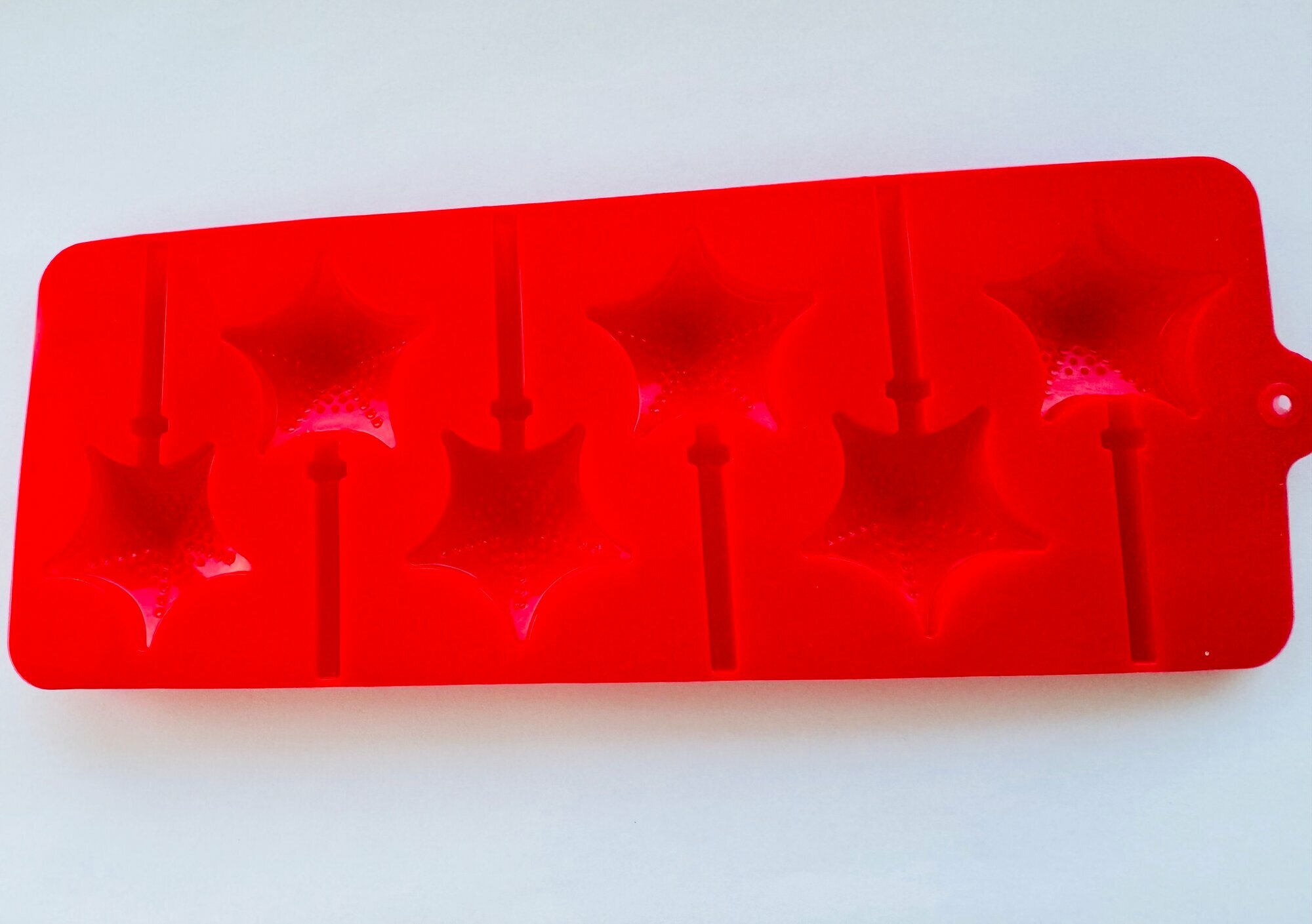 Силиконовая форма для леденцов- Звёзды - 6 ячеек