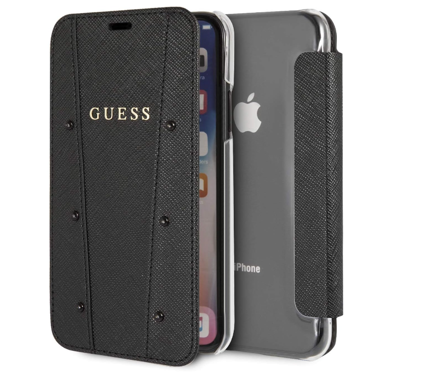 Guess Чехол Guess KAIA Booktype для iPhone X/XS, черный