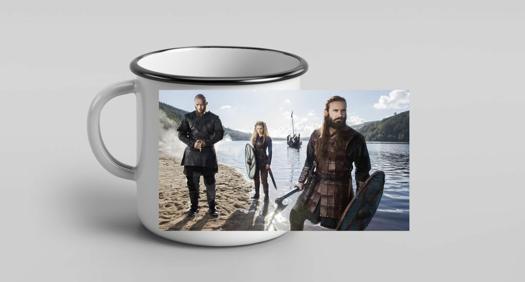 Кружка MIGOM металлическая эмалированная Vikings, Викинги №8