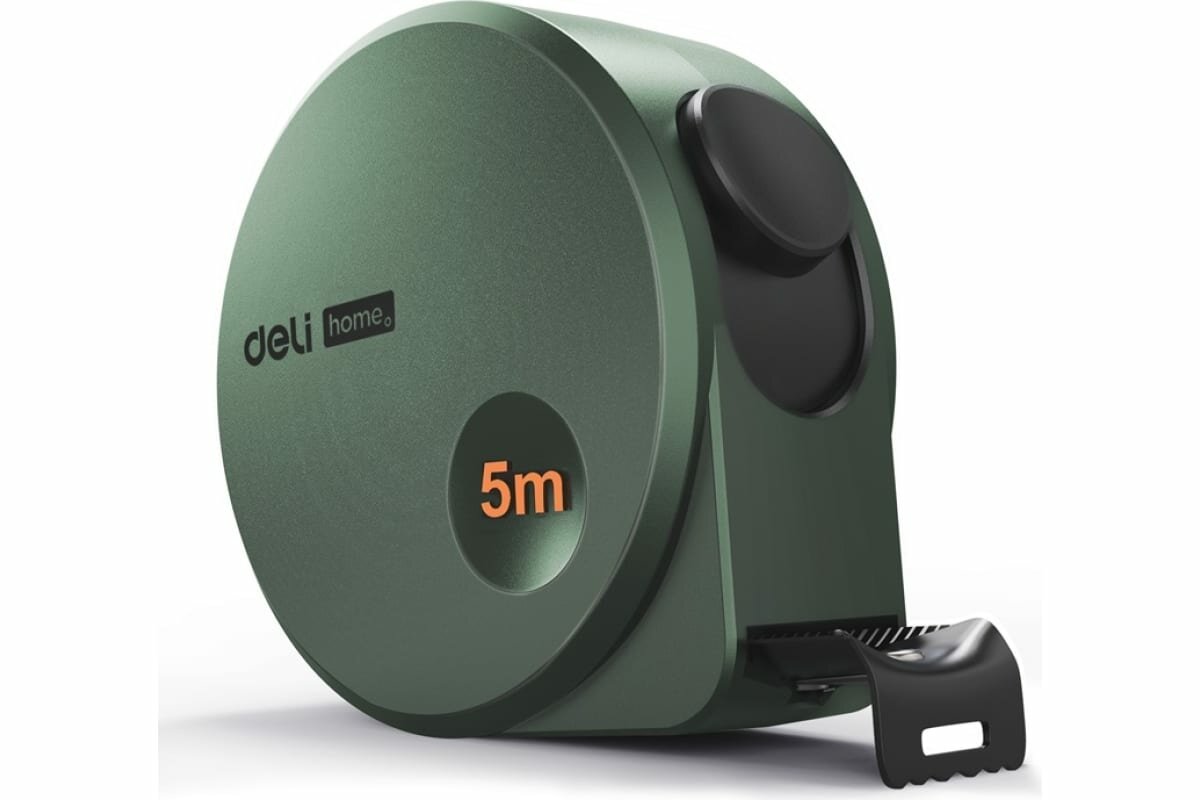 Рулетка DELI home series green ht8519l 5мх19мм софттач пластик с противоскользящей резиновой вставкой