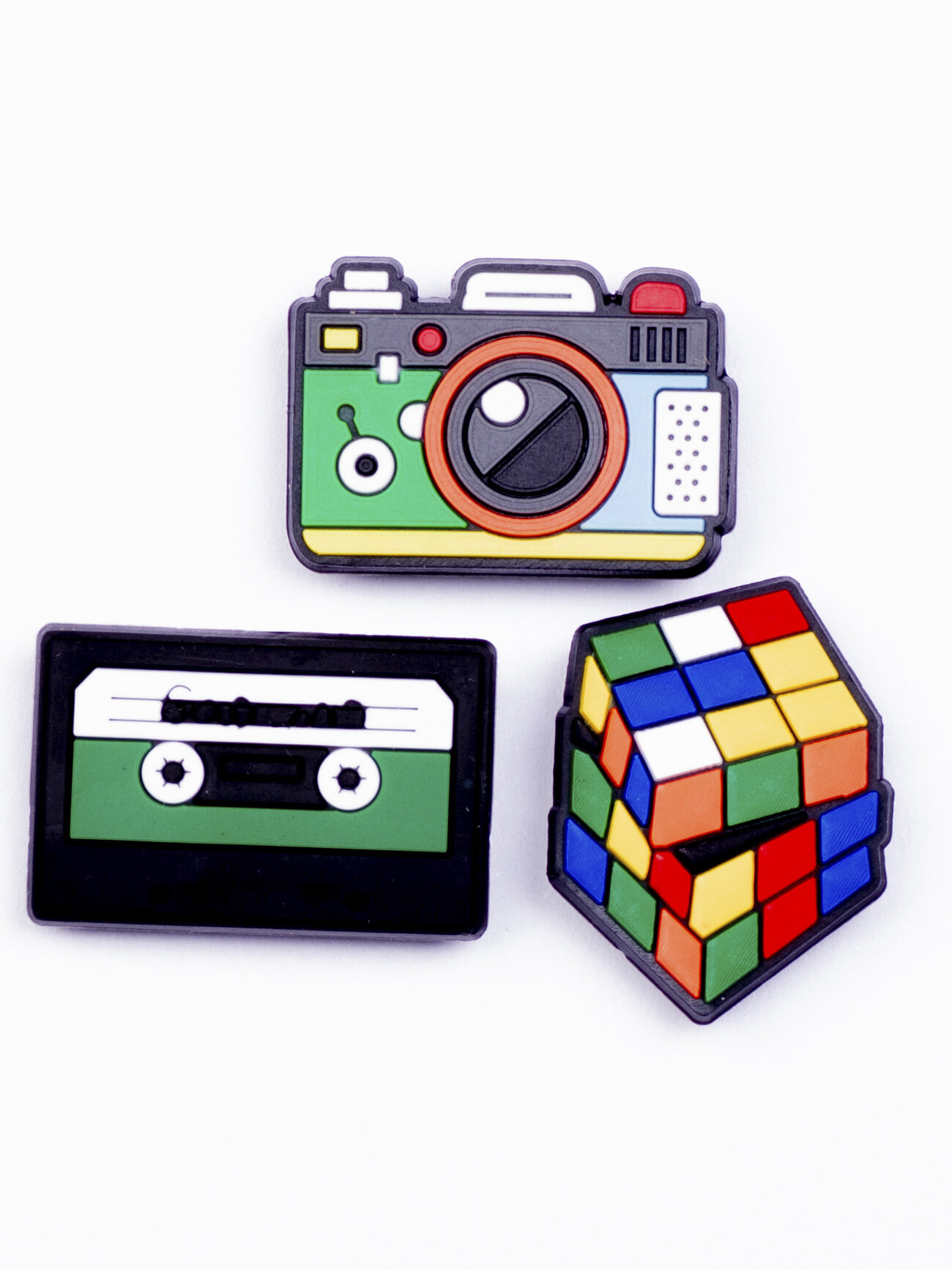 Джиббитсы , Клипсы для обуви ретро фотоаппарат касета пленка кубик рубик