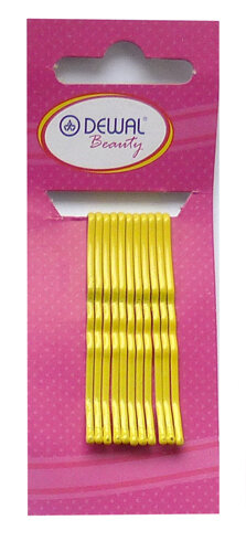 Невидимки Dewal Beauty волна 50 мм (12 шт) желтые