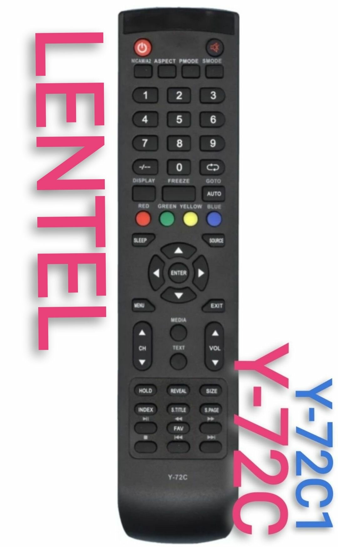 Пульт Y-72C/Y-72C1 для LENTEL/лентел телевизора