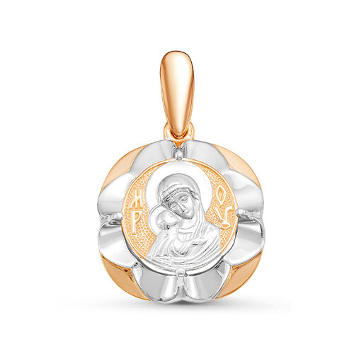 Подвеска, комбинированное золото, 585 проба