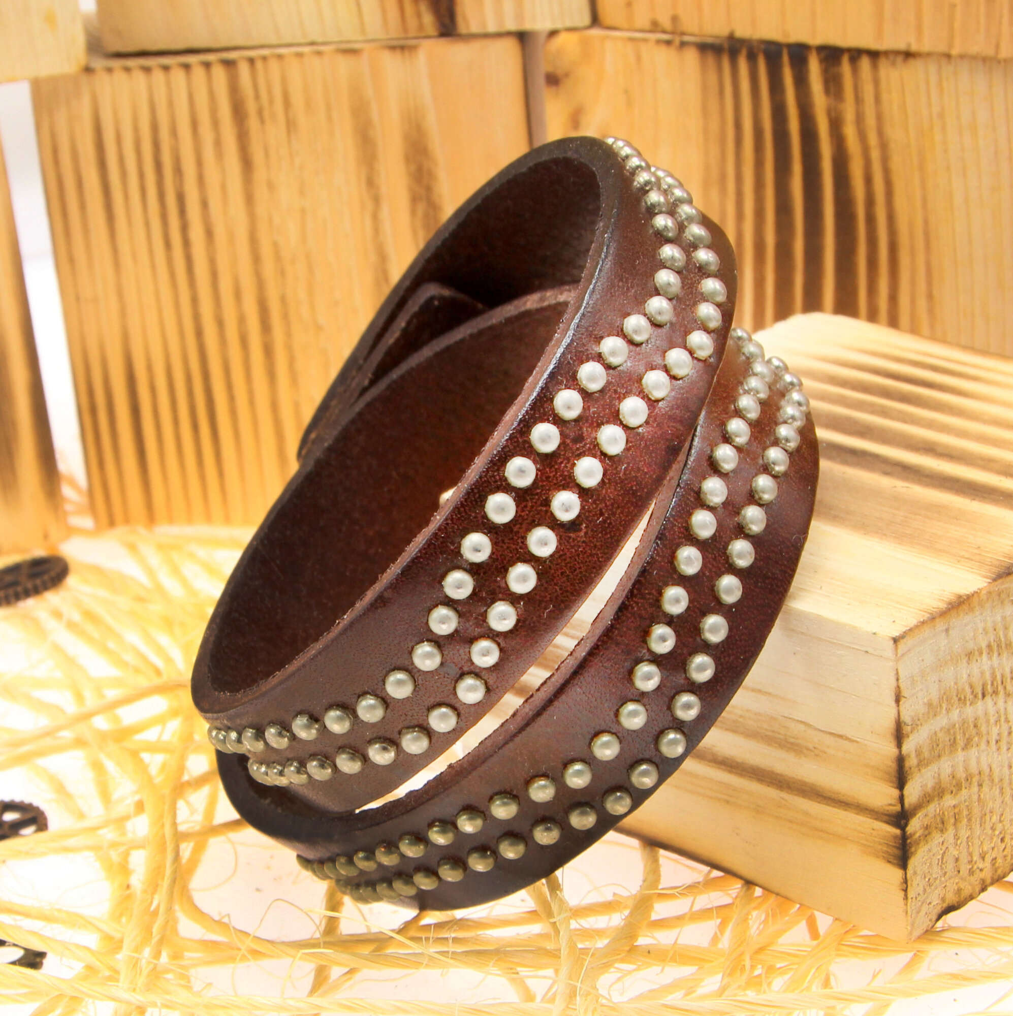 Браслет, кожа