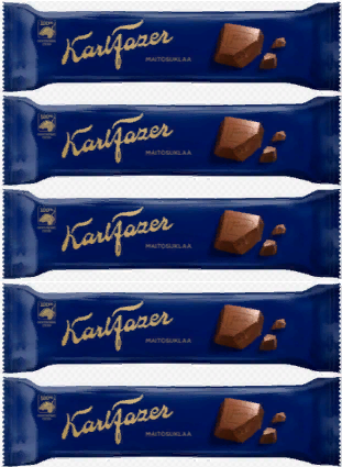 Шоколадные батончики Karl Fazer молочный шоколад, комплект 5уп по 39г (Финляндия)