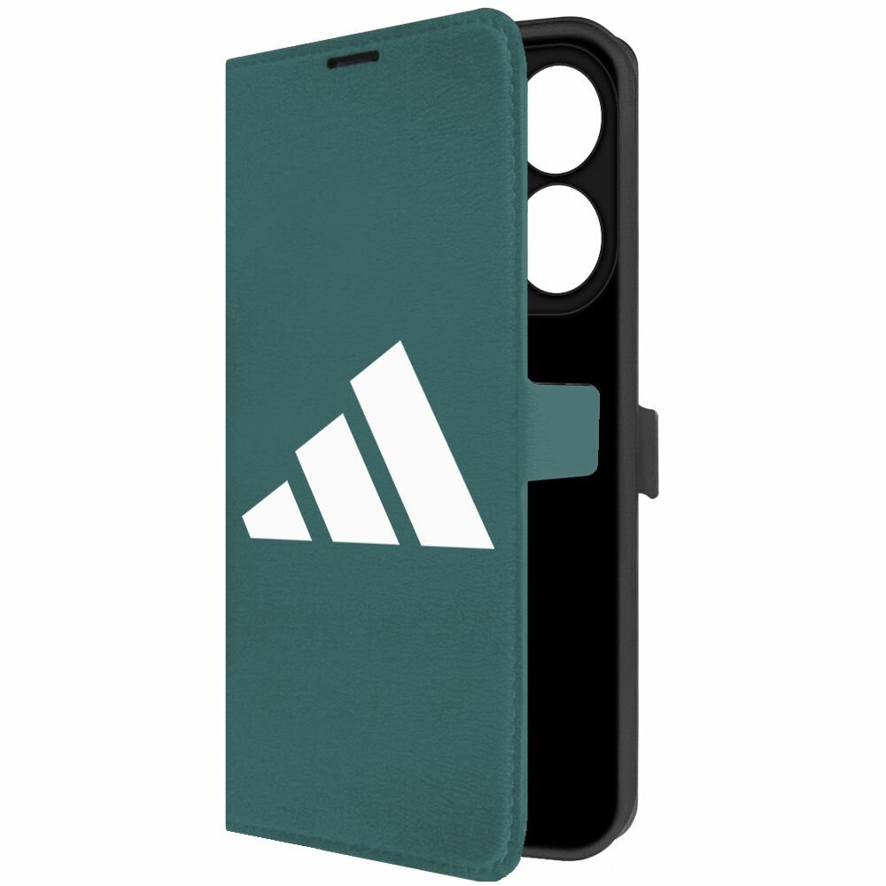 Чехол-книжка Krutoff Eco Book для TECNO Spark 20 Adidas (Адидас) (зелёный опал)