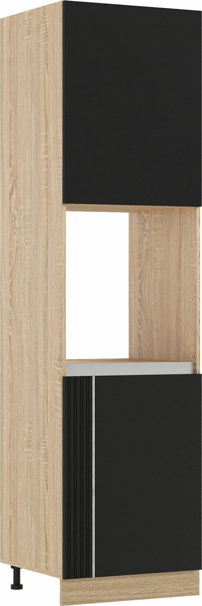 Пенал с нишей под духовку к гарнитуру Карина Блэк 0,6 м