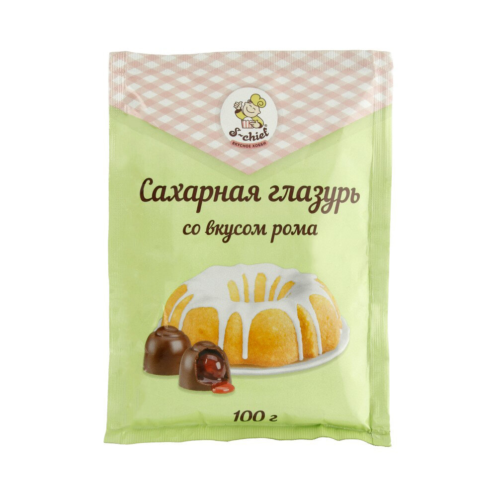 S-CHIEF" Глазурь сахарная 100 г "Со вкусом рома