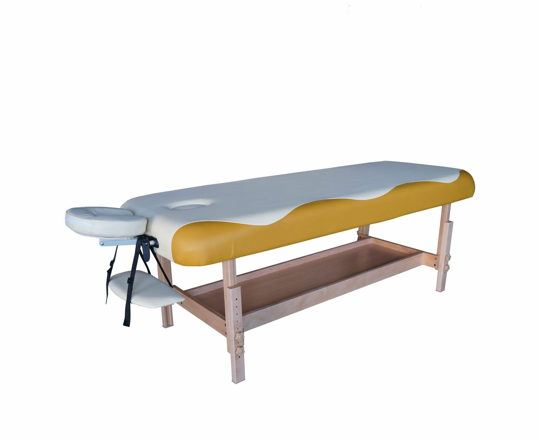 Массажный стационарный стол DFC NIRVANA SUPERIOR, цвет бежево-жёлтый