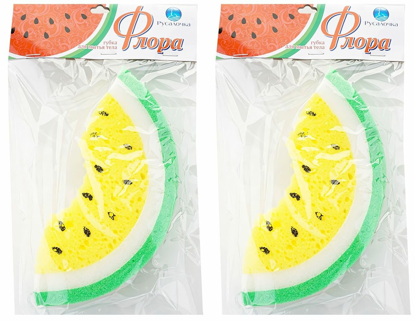 Русалочка Губка для тела Флора, 2 шт