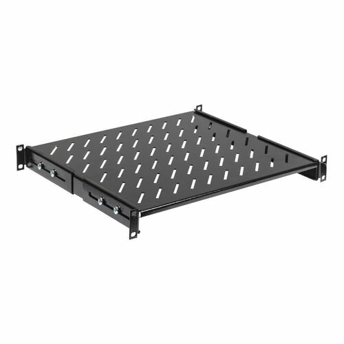 Полка стац. ITK (FS05-400PI-R) 1U 100кг. 19" 400мм черный (упак:1шт)