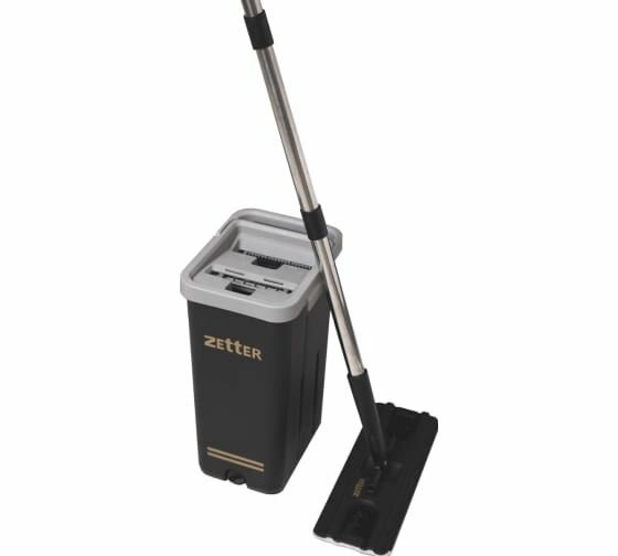 Швабра с отжимом и ведром ZETTER premium s (6,5 л) черное Home-bs-b