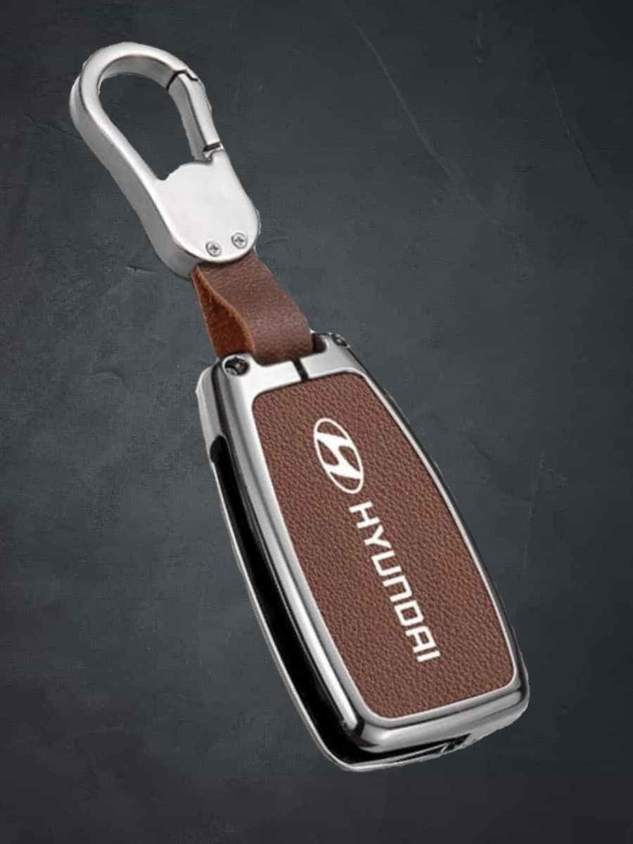 Защитный чехол для смарт-ключей Hyundai (Solaris, Santa Fe, Hyundai 130) с логотипом и брелком