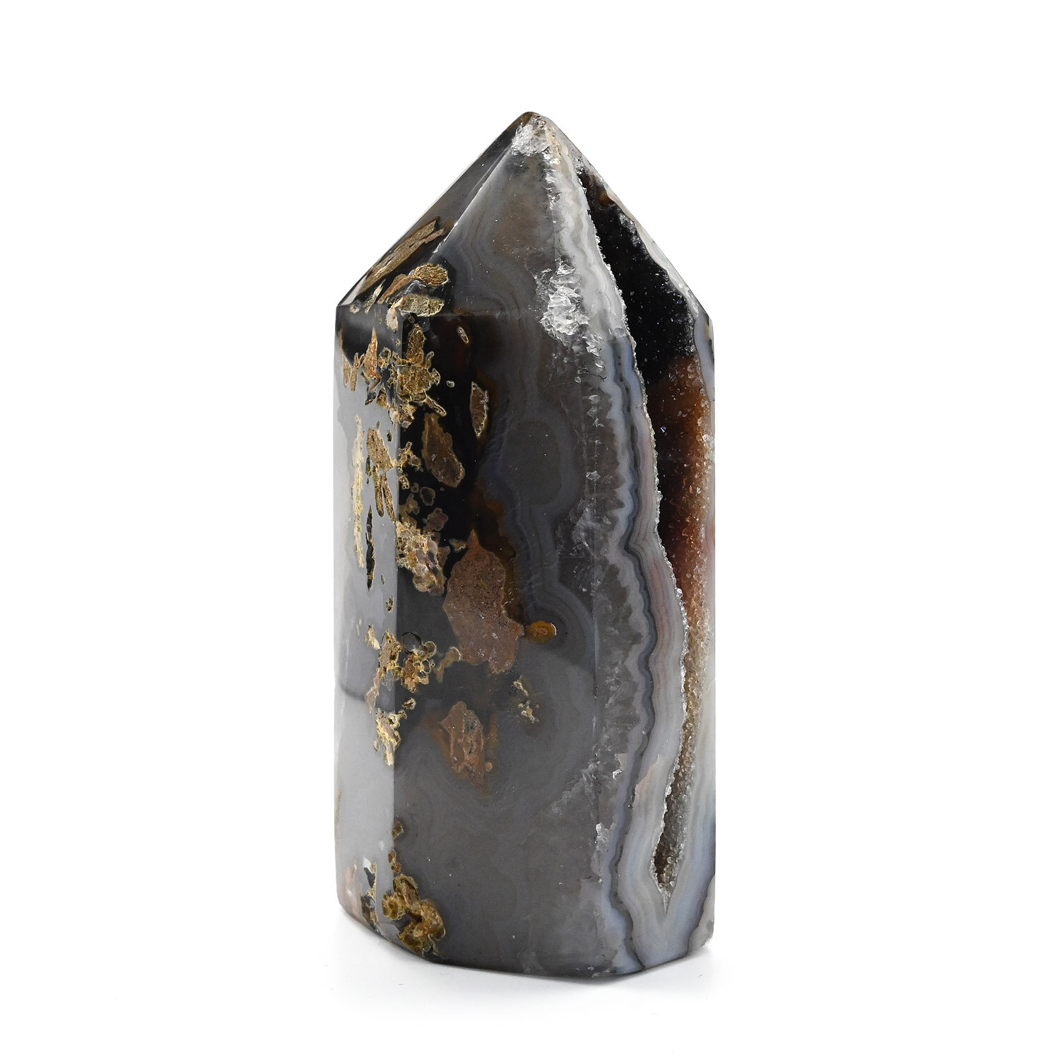 Кристалл агата с жеодой 39*33*90мм, 211г .