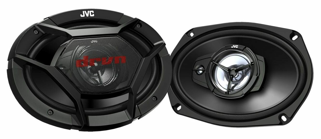Колонки автомобильные JVC 500 Вт, 88дБ 4Ом 15x23см, 6x9 дюйм, комплект: 2 колонки коаксиальные трехполосные (CS-DR6930)