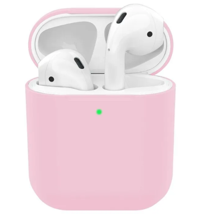 Чехол силиконовый для Airpods 1/Airpods 2 case, X-CASE, розовый