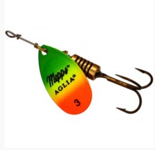 Вращающая блесна из латуни Mepps Aglia №1 3,5г -OR/T, 50mm