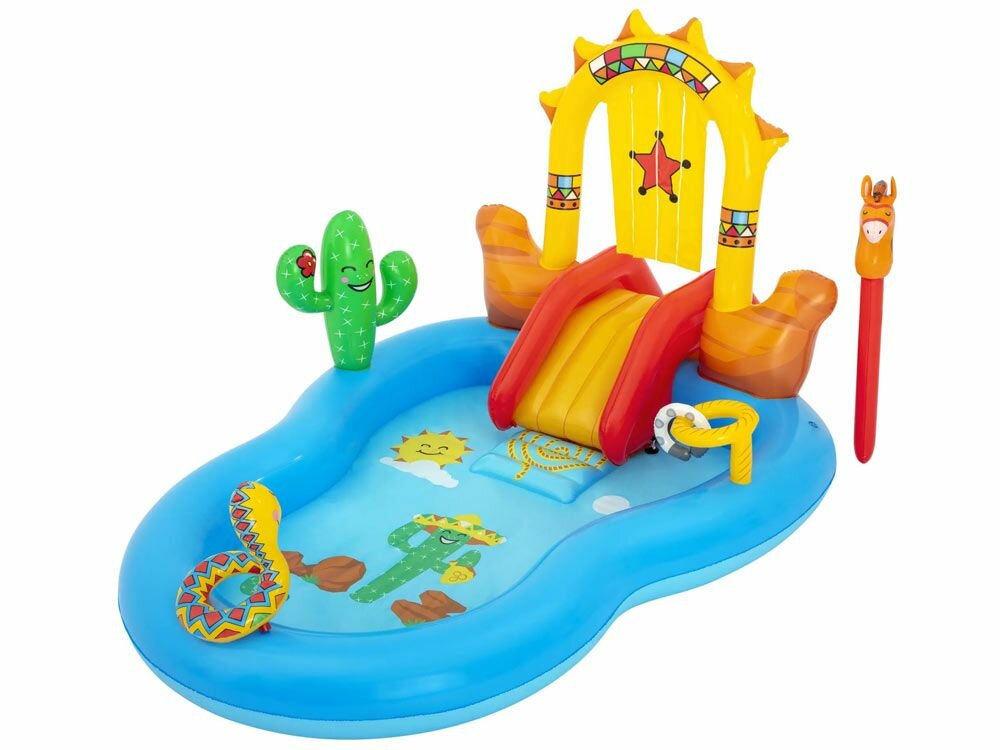 Игровой центр Bestway 264х188х140см "Дикий Запад" с горкой, 278л, от 2 лет