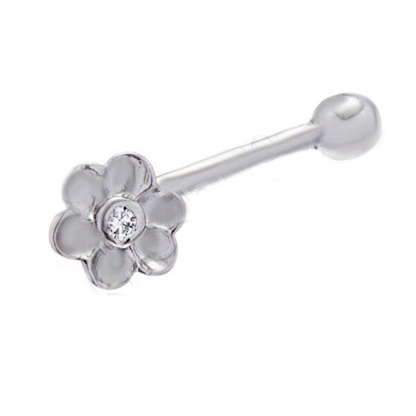 Пирсинг, серебро, 925 проба, фианит