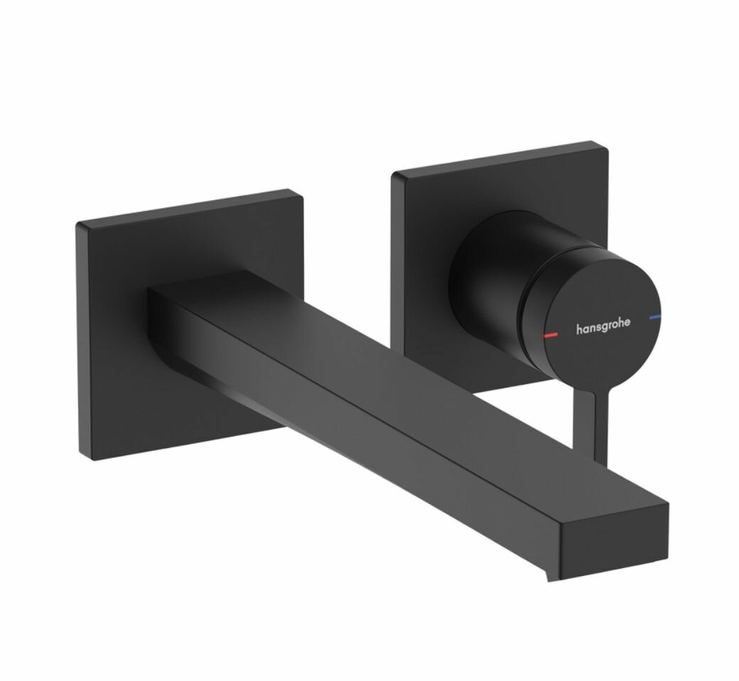Смеситель для раковины Hansgrohe Tecturis E 73051670 матовый черный