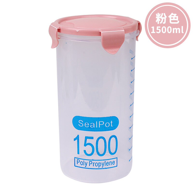 Большой прозрачный пластиковый герметичный контейнер для сухого молока, пищевой контейнер, кухонный ящик для хранения круп, контейнер для хранения.