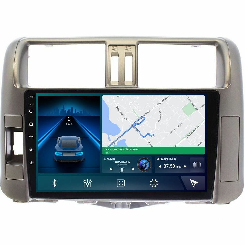 Магнитола CRS-300 Тойота Прадо 150 Toyota Land Cruiser Prado 150 2009-2013 с Android 13, 4/32Gb память, 8 ядерный процессор, Carplay, DSP, 4G модем (Sim)