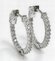 Серьги конго серебро, 925 проба, фианит