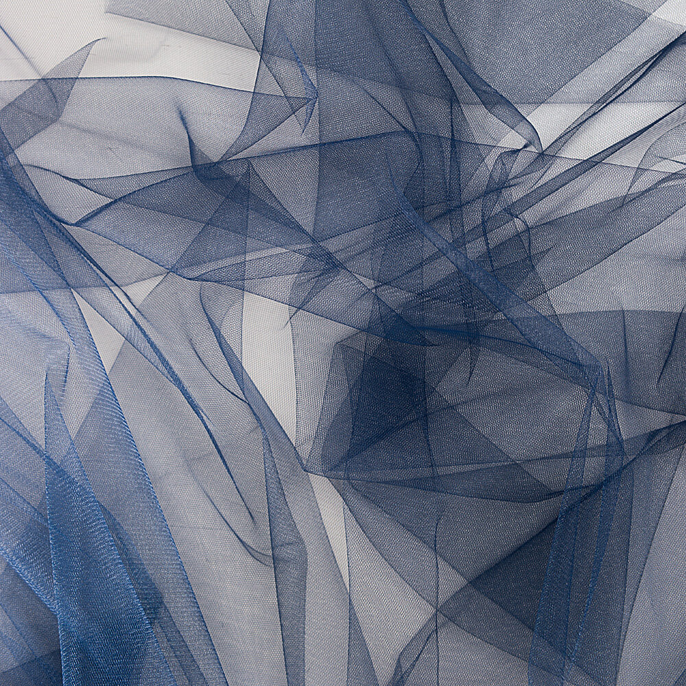 Ткань еврофатин темно-cиний без рисунка (397-5)