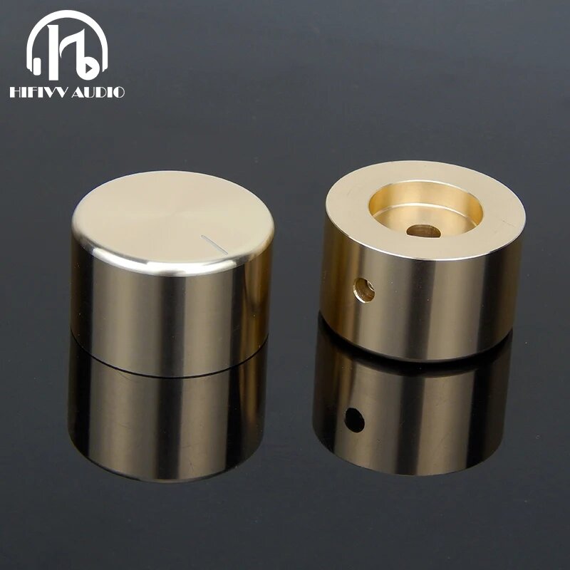 HIFI аудио усилитель ручка громкости алюминиевая серебристого цвета черный