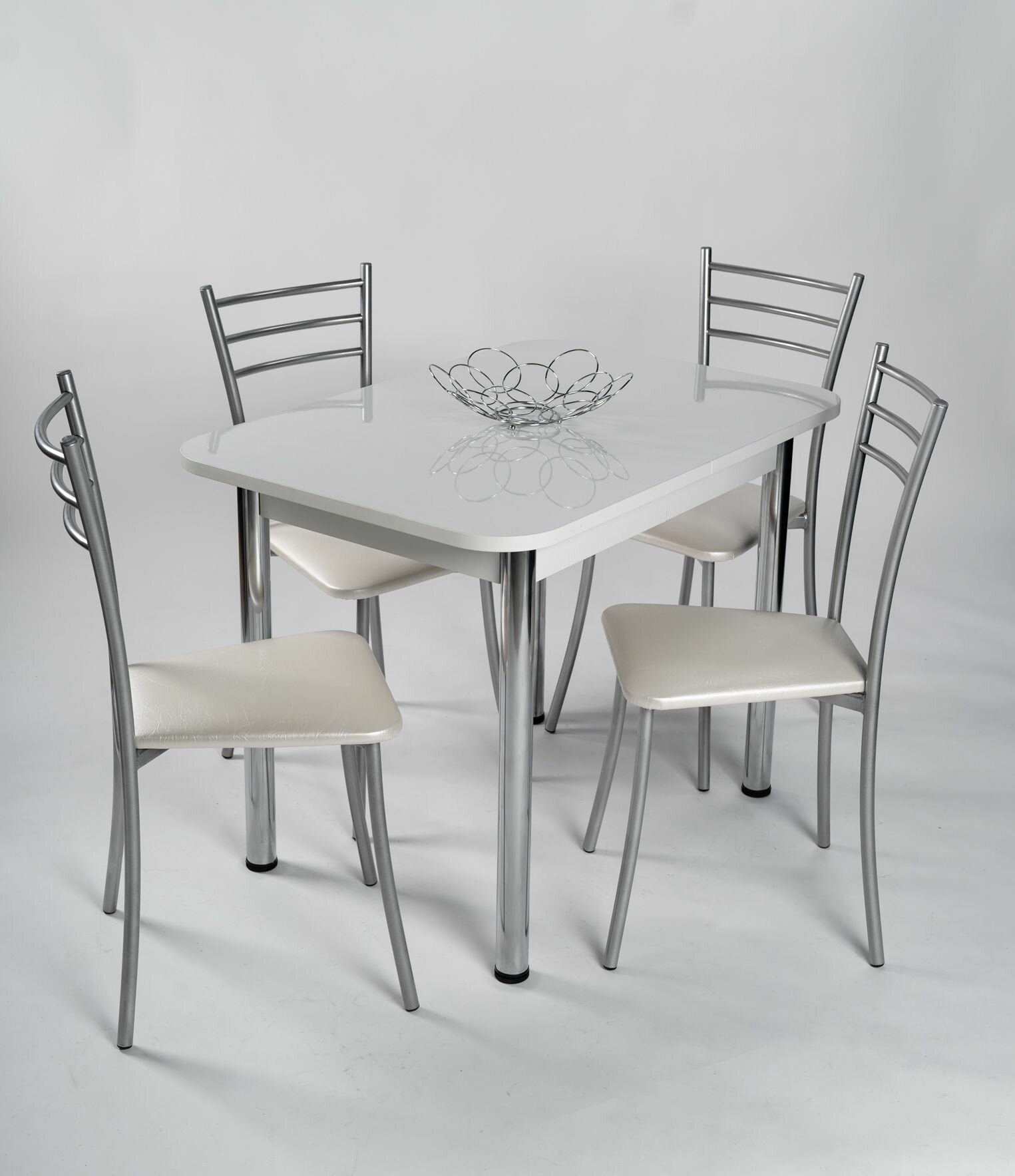 Обеденная группа Ритм/Хокко Белый/Жемчуг